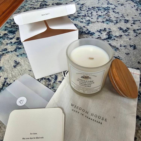 Retirement Gift, Smells Like It's Not My Problem, Funny Candle, Gift ...