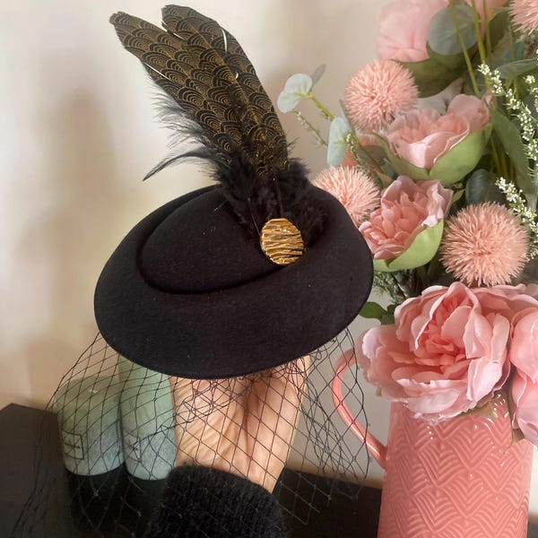 Pillbox Fascinator Hair Accessory Minihat Wedding Racing - Etsy