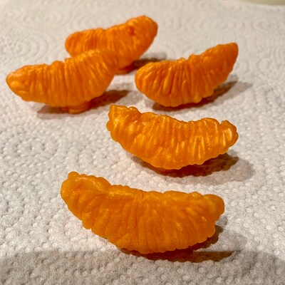 3d Mandarin Silicone Mold. Tangerine Slice Mold. Embeds Mold for Soap ...