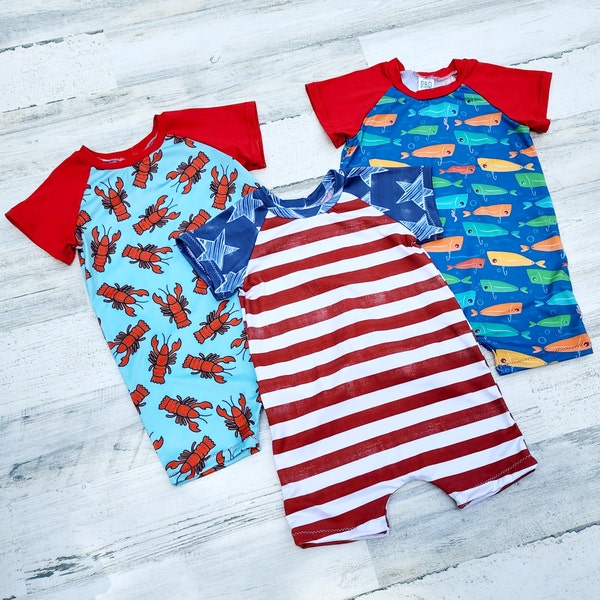 Baby Sewing Patterns, Summer Romper Pattern, Short Raglan One Piece ...