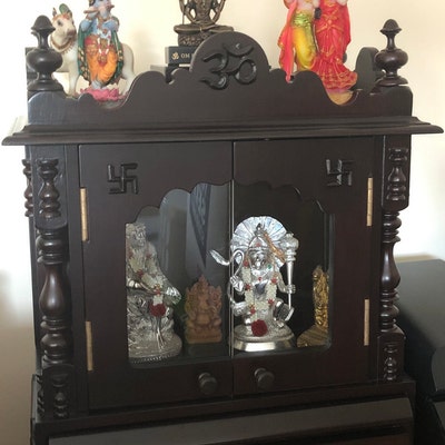 24 KMD Small Pooja Mandir for Home & Wooden Temple With Doors - Etsy