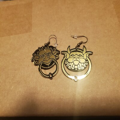 Labyrinth Door Knocker Earrings - Etsy