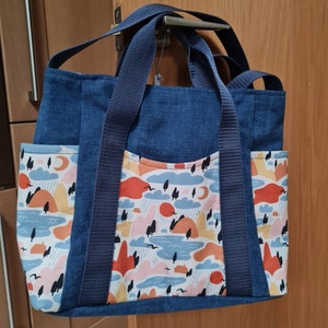 Tote Bag Pattern , Tote Bag With Pockets , Canvas Tote Bag , Digital ...