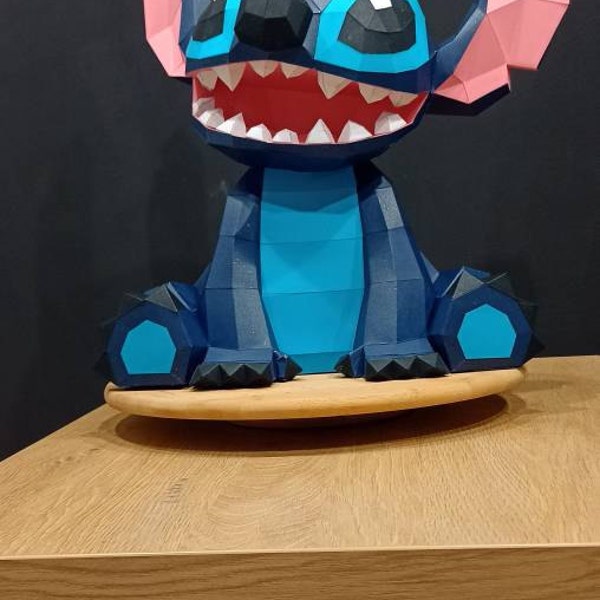 Stitch Paper Craft, Digital Template, Origami, PDF Download DIY, Low ...