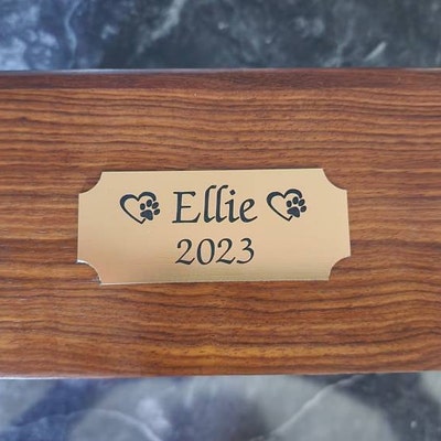 Custom Engraved 1x2 1x3 or 1x4 Brushed Gold Plate W/ Adhesive - Etsy