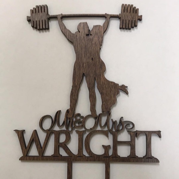 Weight Lifting Cake Topper, Crossfit Cake Topper, Fitness Cake Topper ...