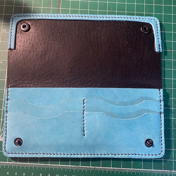Leather Trucker Wallet PDF Pattern | Leather Long Wallet Pdf Pattern ...