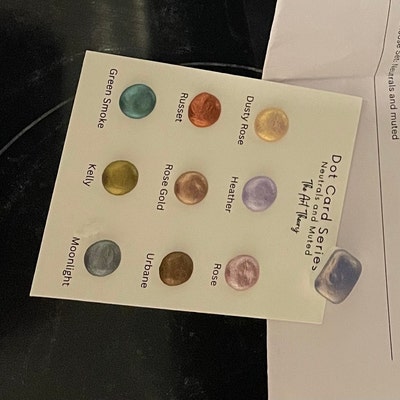 MICA DOTCARDS Handmade Watercolors Mica Metallic Dot Cards Sample Sets ...