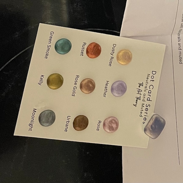 MICA DOTCARDS Handmade Watercolors Mica Metallic Dot Cards Sample Sets ...