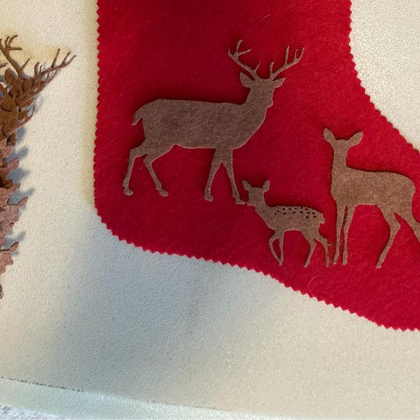 30 Felt Deer | Pre-cut Shapes for DIY Sewing & Cardmaking Crafts | Die ...