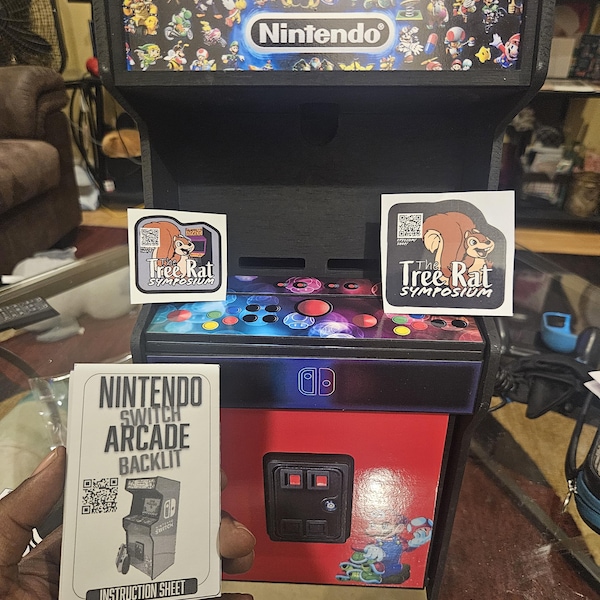 Retro Arcade Desk Top Organizer, Arcade Cabinet, Business Card Holder ...