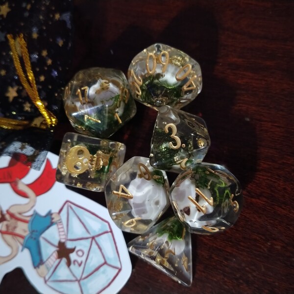 UNDEAD Bones Dnd Dice Set SKULL Polyhedral Dice Set 4 Dungeons and ...