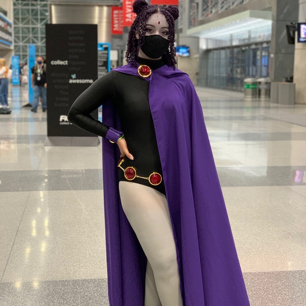 Raven Cosplay Cape teen Titans Raven COLOURS Custom Individual High ...