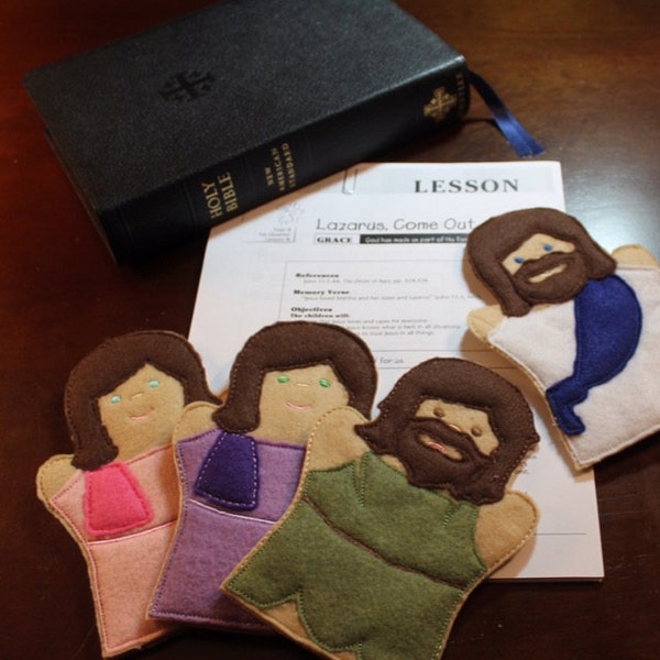 PATTERN Set of 6 Bible Character Puppets - Easter Story -hand and ...