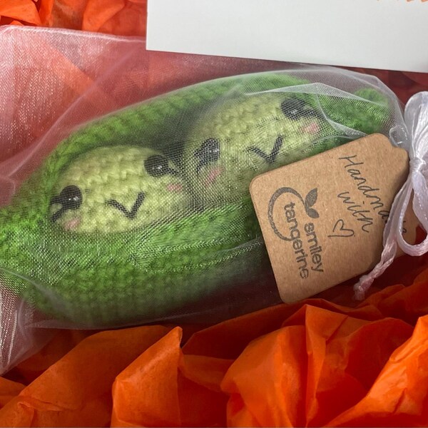Handmade Crochet Pea in a Pod Positive Pea Hap-pea Birthday Gift - Etsy