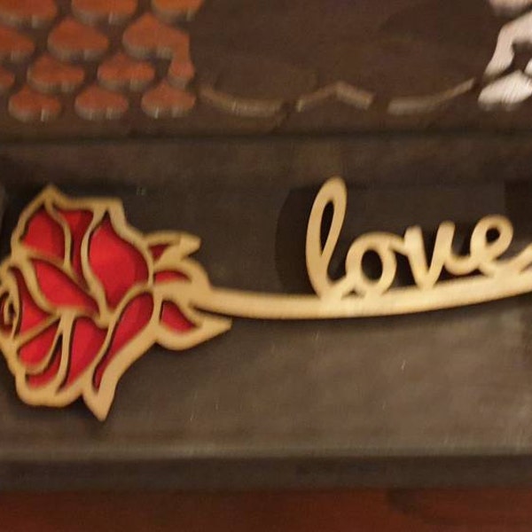 Rose Heart Box Valentine Svg Laser Cutting Files - Valentines Day Svg ...