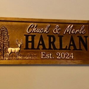 Personalized Family Name Sign Wedding Gift Custom Carved Wooden Signs ...