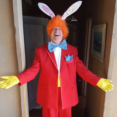 Roger Rabbit Bow Tie Yellow Polka Dot Blue Bowtie Pre-tied - Etsy