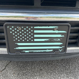 Gloss Black American Flag License Plate - Etsy