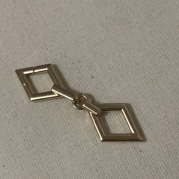 2 Diamond-shaped Sewing Hooks 47 Mm, Gold-colored Metal - Etsy
