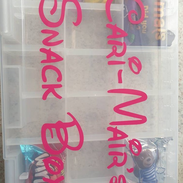 Custom Lunch Box Label, Snack Box Vinyl Decal, Personalised Lunch Box ...