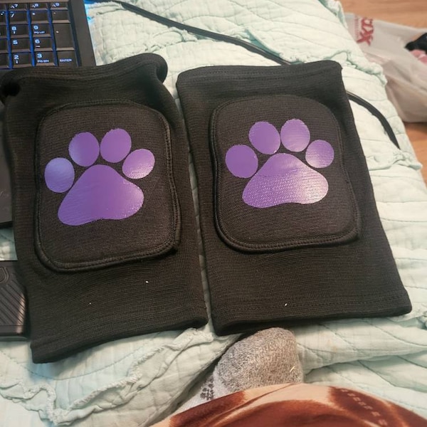 Black Paw Knee Pads - Pole Dancing Knee Protection Paws for Pet Play ...