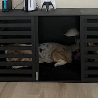 Modern Dog Kennel Triple Small Dog Crate With Sliding Door With a Latch ...