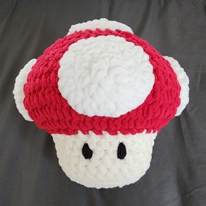 Mario Mushroom Crochet Pattern Crochet Mushroom Pillow, Mushroom Plush ...