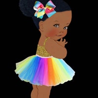 REVERSED Baby Princess and Prince Afro Puff African American Baby Dark ...