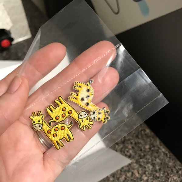 Mini Giraffe Applique Patch Zookeeper, Animal Badge 1-1/8 3-pack, Iron ...
