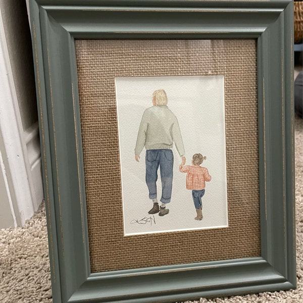 Custom Faceless Family Portrait | Hand-painted Watercolor Art ...