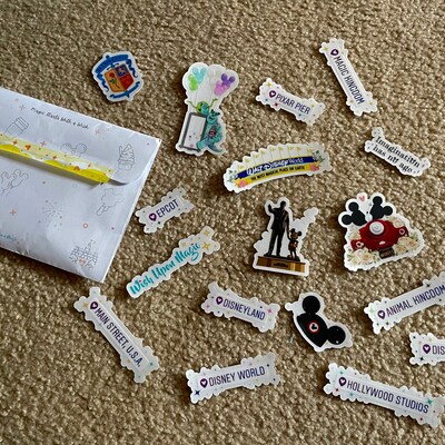 Disneyland Destination Drop Pin Transparent Sticker/ Hidden - Etsy