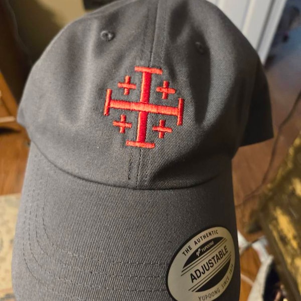 Christian Cross Embroidered Hat, Christianity Jesus Sacred Cross Ball ...