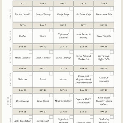 Personalize Your Week With My Editable Cleaning Checklist Minimalist ...