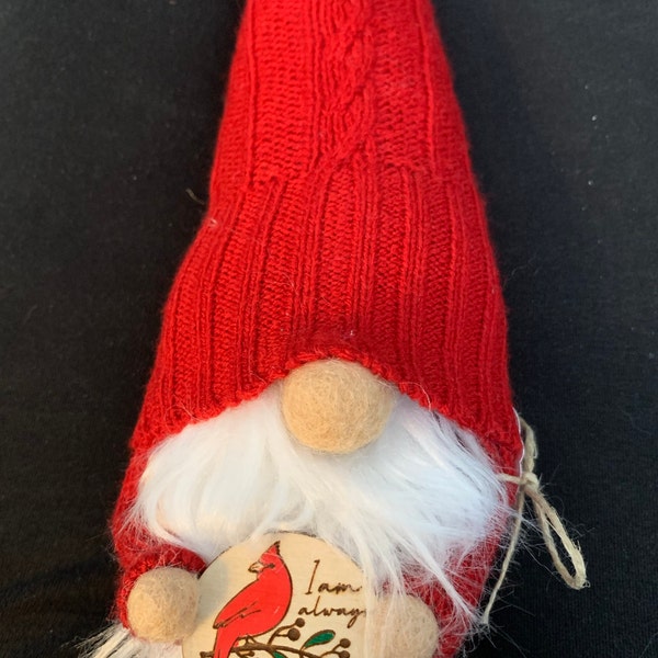 Memorial Gnome, Loss of Loved One Gift, Always With You Cardinal ...