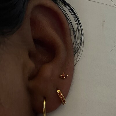 Black Front Back Earrings Black Ear Jacket Dainty Ear Jacket Gold ...