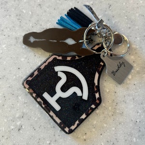 Customizable Show Goat 4H Glitter Keychain, Personalized Goat Keychain ...