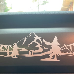 Dashboard Glove Box Mountain Scene Vinyl Decal Sticker Fits Jeep ...