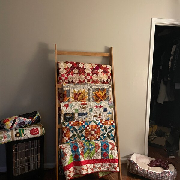 Quilt Ladder Rack Display Freestanding 66" Tall - Etsy