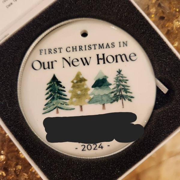 First Christmas in Our New Home Christmas Ornaments, Personalized Our New House Ornament, 2025 ...