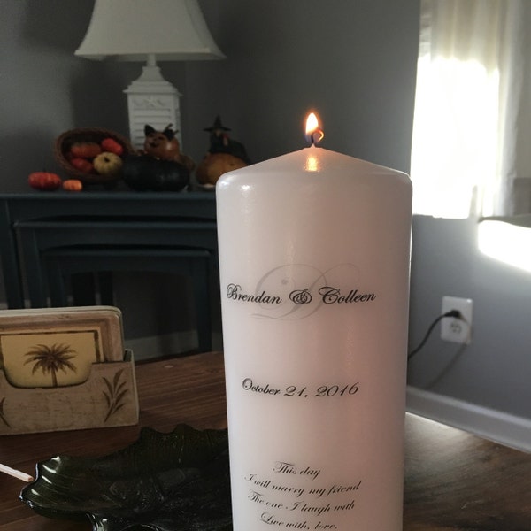 Personalized Unity Candle With Monogram, Wedding Candles, Weddings ...
