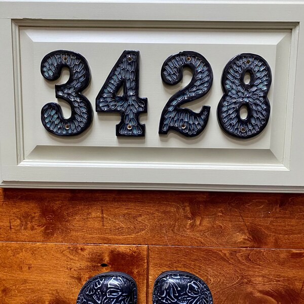 Made to Order House Numbers, Ceramic Address Numbers, Stoneware ...