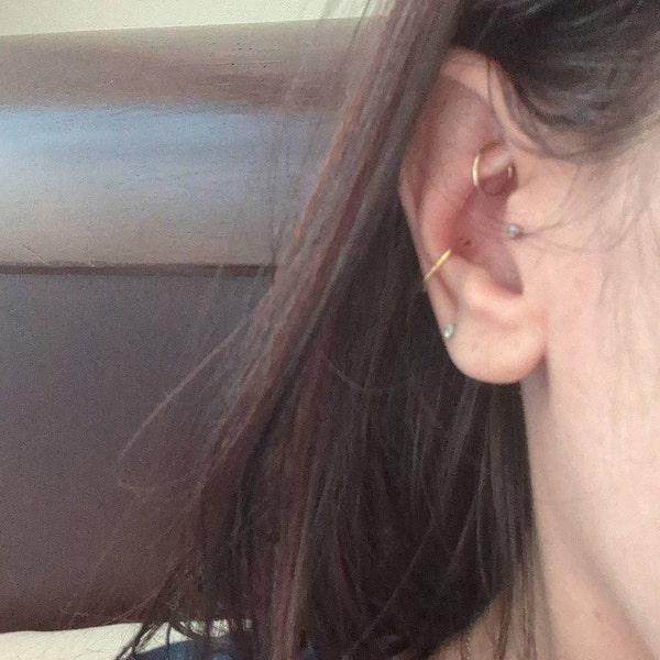16G / 18G Conch Clicker Hoop, 16g/18g Conch Ring, Slim Hoop Earring ...