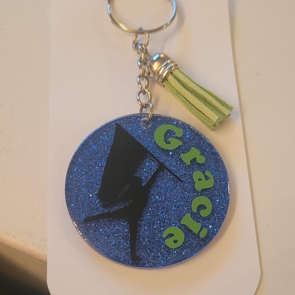 Personalized Cheerleader Name Keychains Dance Keychain Cheer Backpack ...