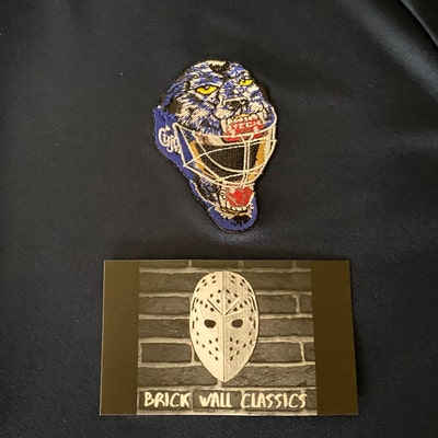 Retro Goalie Mask Rendition Iron on Patches - Etsy