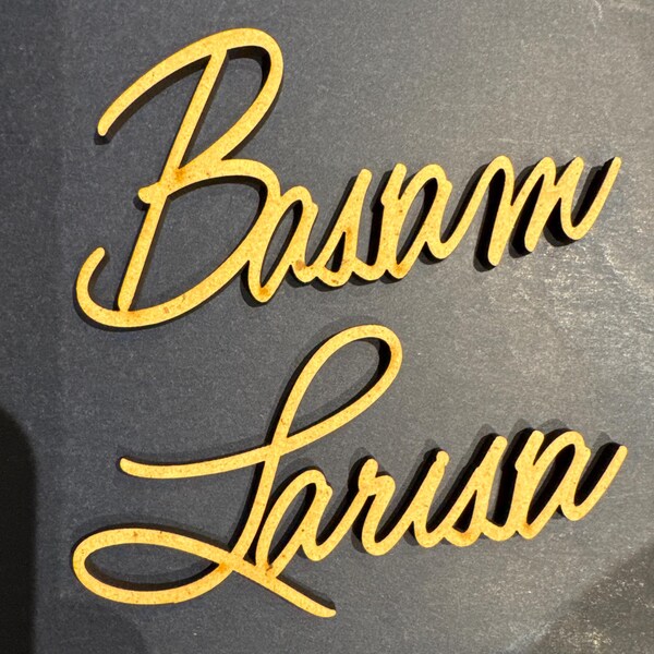MDF Laser Cut Names | Wedding Place Names | Table Decoration - Etsy