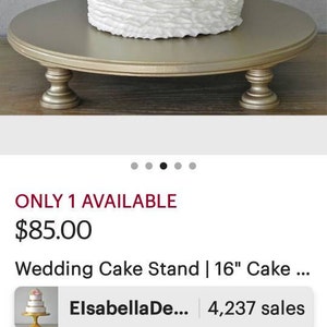 18 Wedding Cake Stand Round Champagne Cake Stand Rustic Wedding Decor ...
