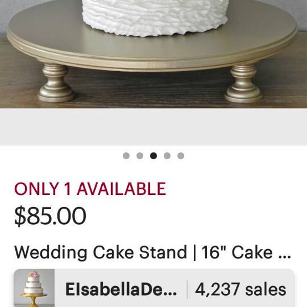 Wedding Cake Stand | 14 Inch Cake Stand | Rustic Wedding Decor | White ...