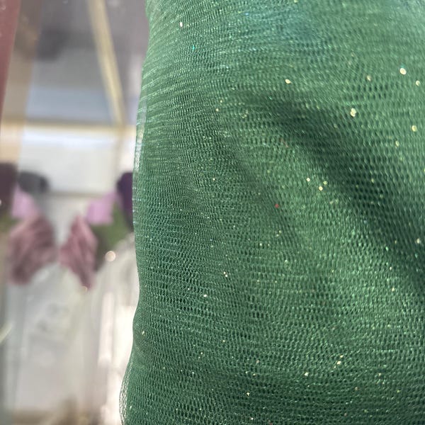 Light Pink Gold Glitter Sparkle English Netting Tulle Fabric by the ...