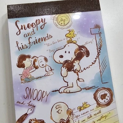 Peanuts Snoopy Small Notepads Writing Paper Stationery Journal Planner ...